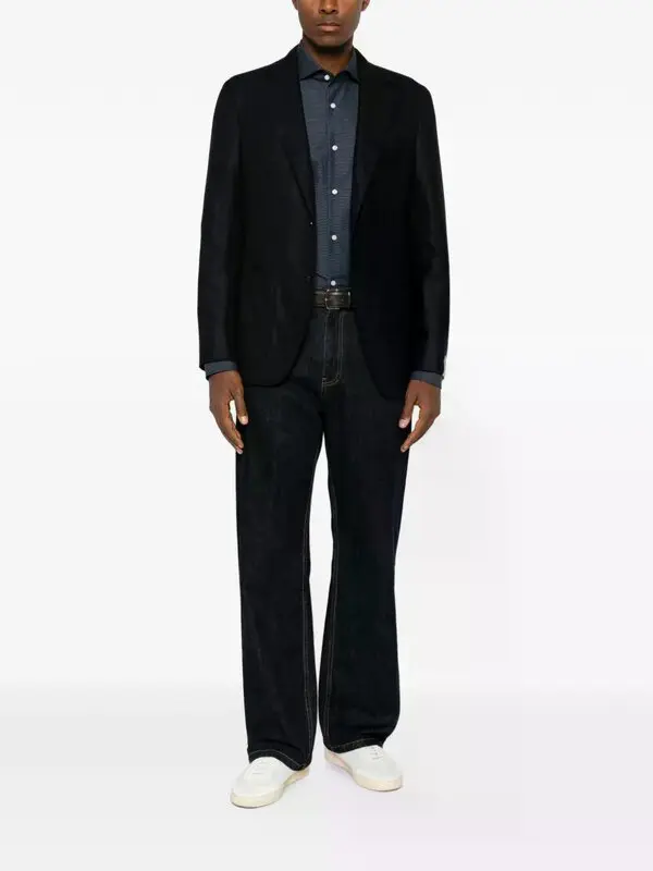 Caruso Single-breasted Notched-lapels Blazer