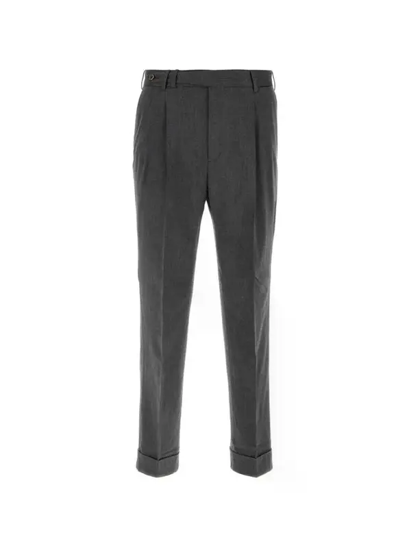 PT TORINO Pleated Turn-up Trousers
