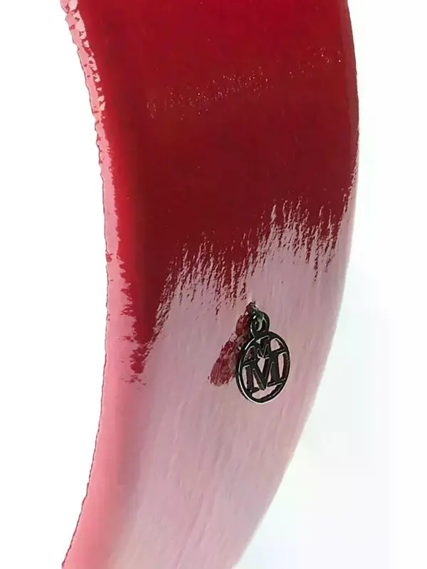 MAISON MICHEL Elizabeth Patent-finish Headband - Red