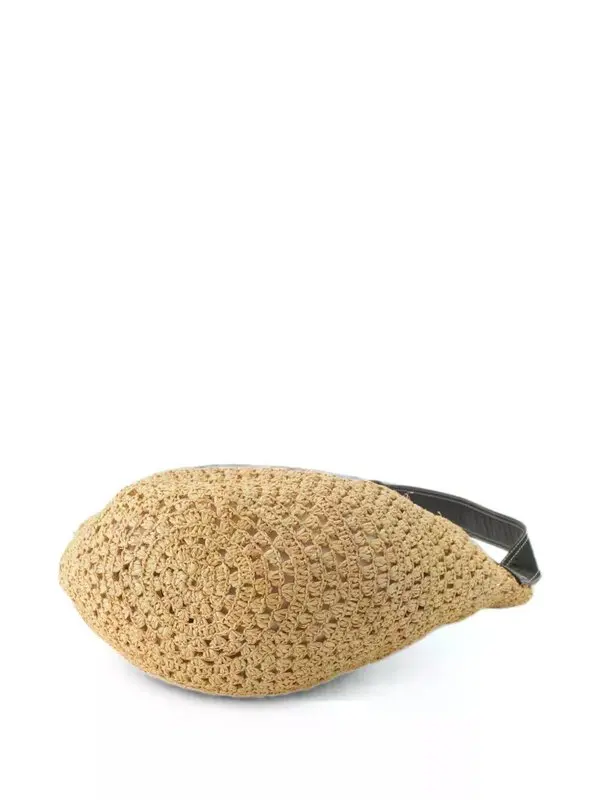 Stella McCartney 2020 Raffia Crocheted Basket Bucket Bag Satchel