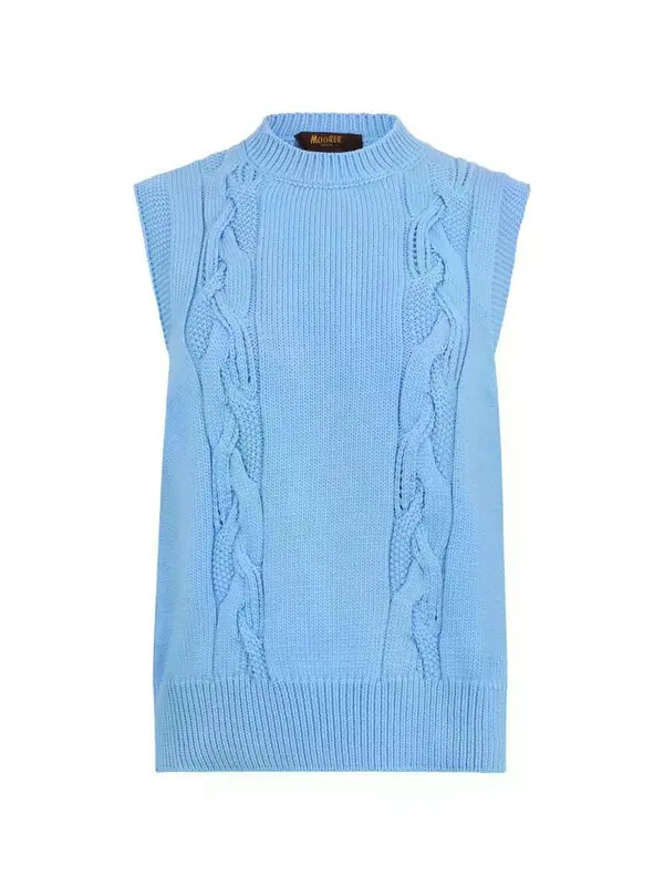 MOORER Cable-knit Vest