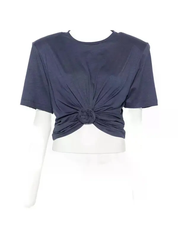 Magda Butrym Padded-shoulder Knotted T-shirt