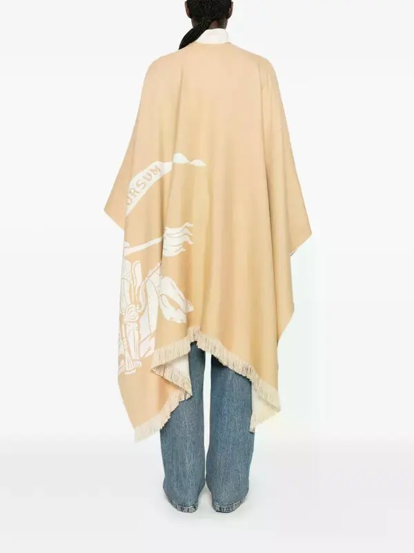 Burberry Equestrian Knight Fringed Cape
