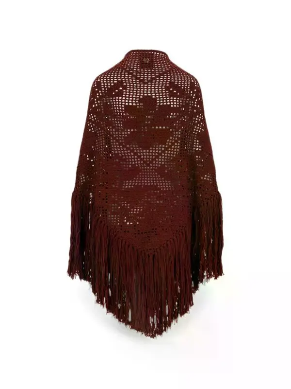 CHIARA IS Peonia Fringed Wool Shawl