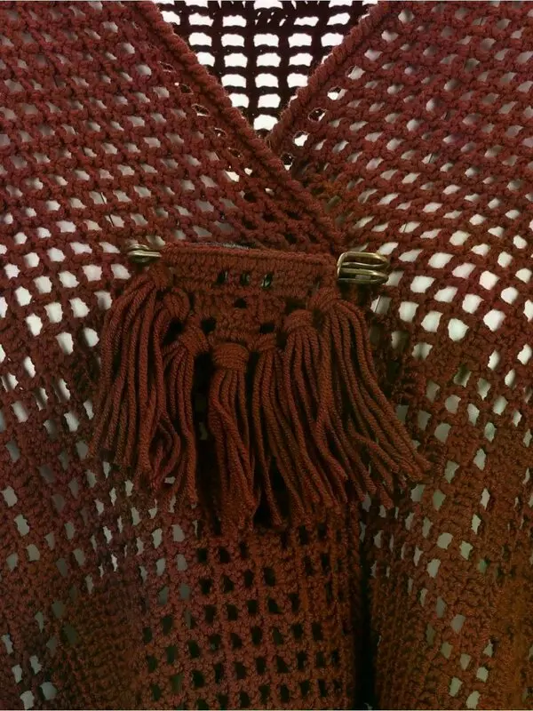 CHIARA IS Peonia Fringed Wool Shawl