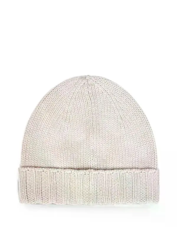 D4.0 Ribbed Turn-up Wool Beanie Hat