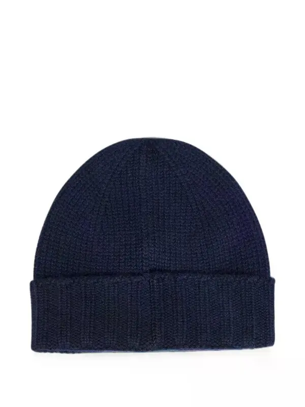 D4.0 Ribbed-knit Wool Beanie Hat
