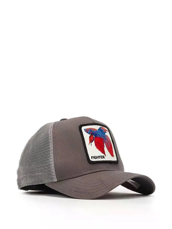 GOORIN BROS Patch-detail Mesh-panel Baseball Cap - Grey