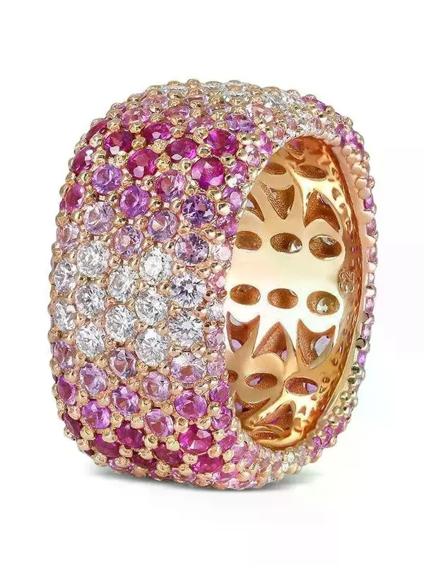 FULLORD Starghost Diamond And Sapphire Ring - Pink