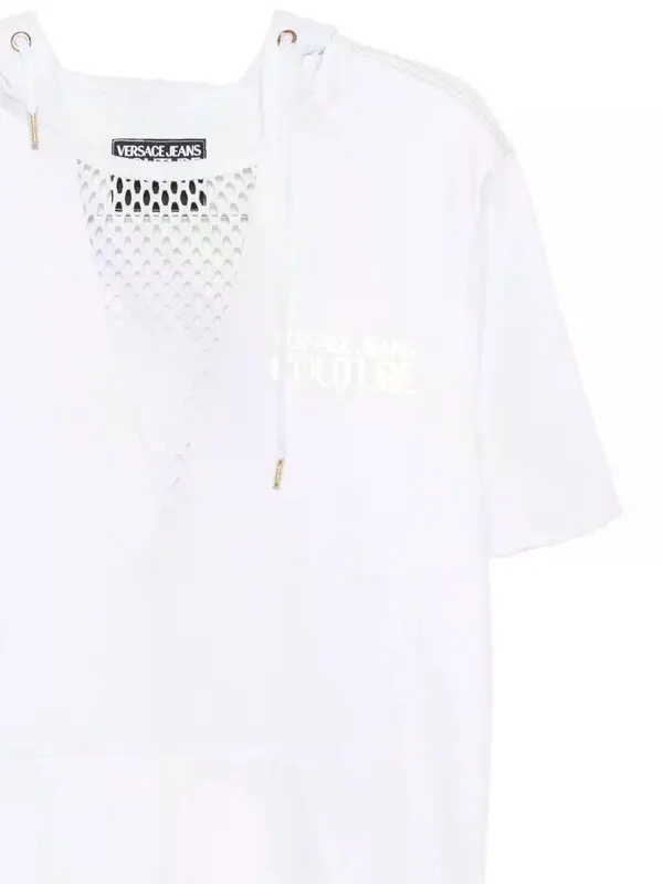 Versace Mesh Insert Hoodie - White