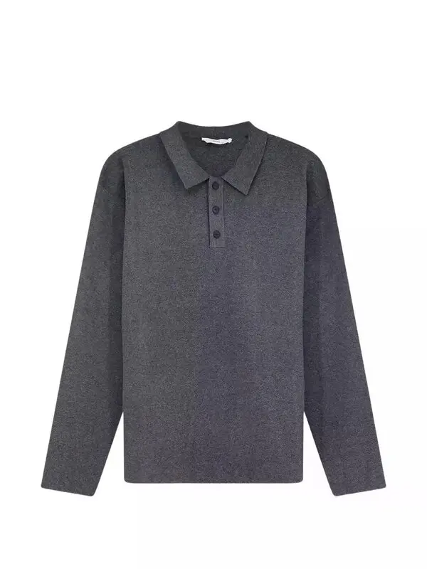 HEVO Button-fastening Long-sleeve Polo