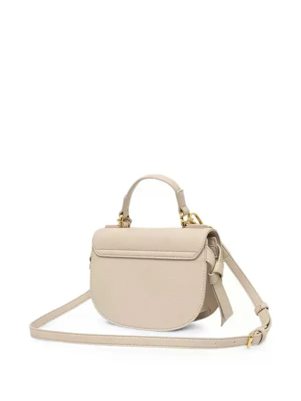 Moschino Logo Plaque Heart Charm Tote Bag - Neutrals