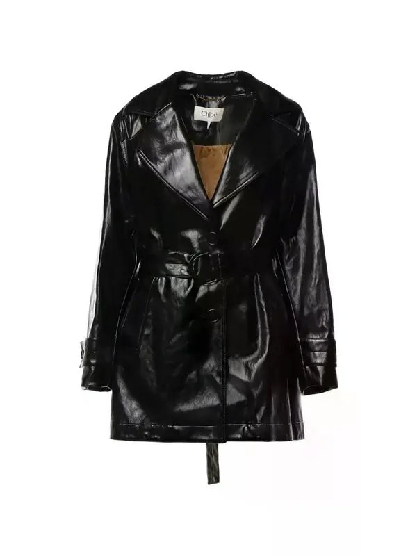 Chloé Belted Button-front Jacket - Black