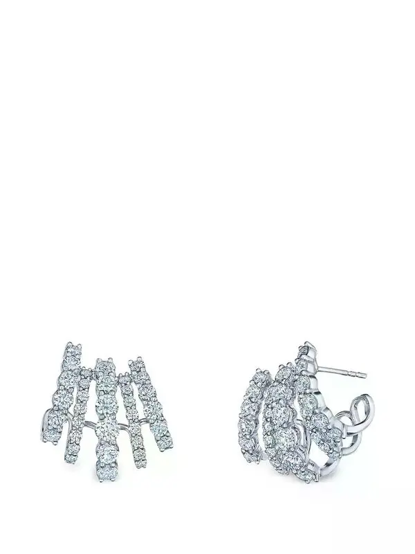 Kwiat Diamond Five Row Ear Cuff Earrings - Silver
