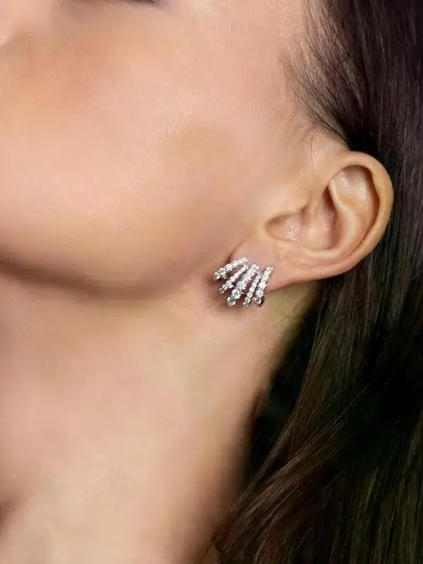 Kwiat Diamond Five Row Ear Cuff Earrings
