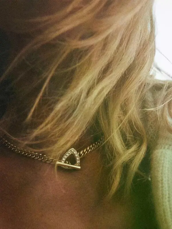 LOGAN HOLLOWELL Diamond Trillion Necklace