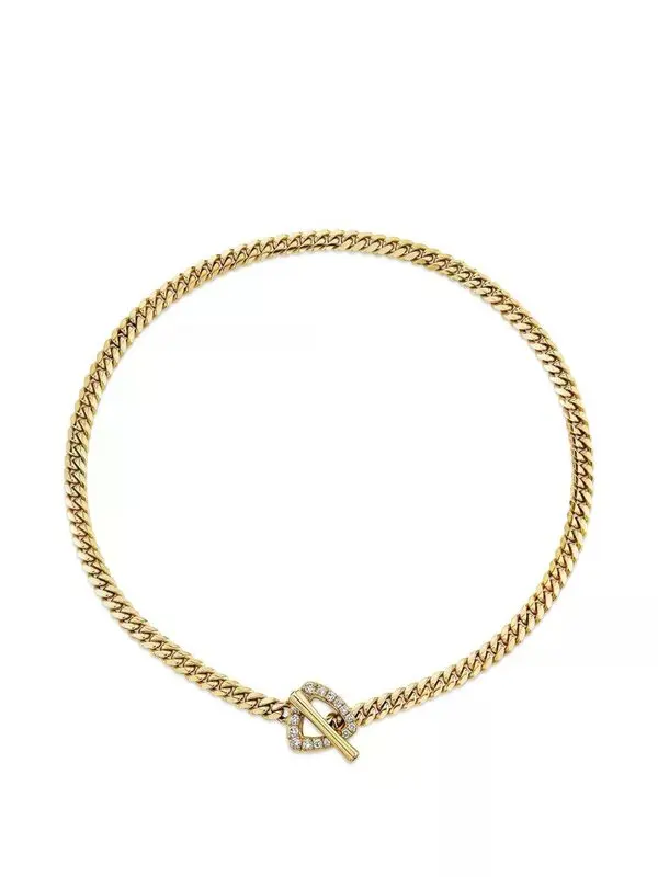 LOGAN HOLLOWELL Diamond Trillion Toggle Necklace - Gold