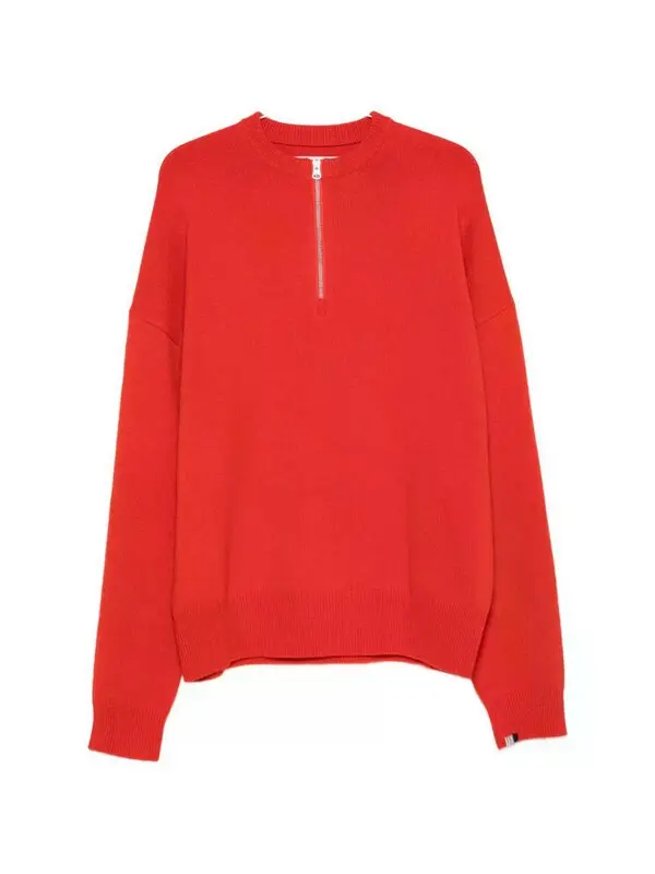 Extreme Cashmere Like Quarter-zip Sweater - Red