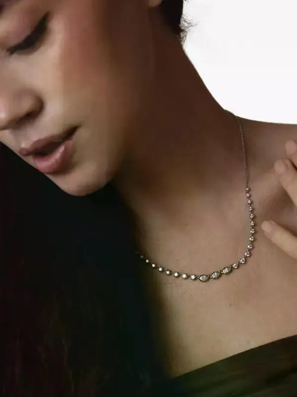 JADE TRAU Maverick Marquise And Round Diamond Necklace