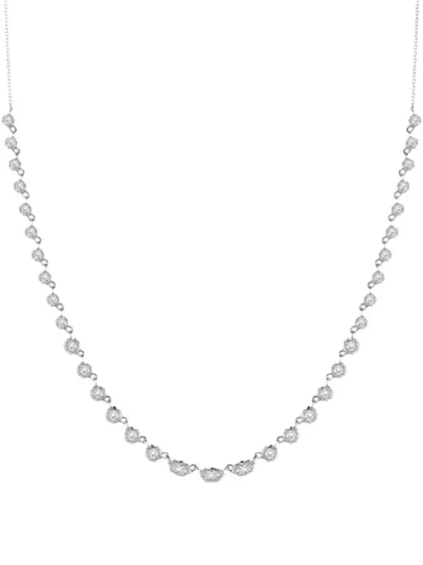 JADE TRAU Maverick Marquise And Round Diamond Necklace - Silver