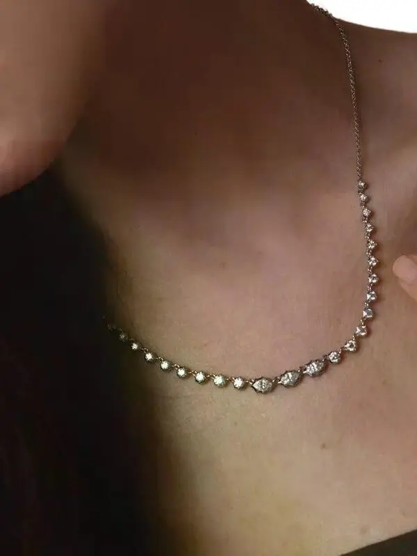 JADE TRAU Maverick Marquise And Round Diamond Necklace
