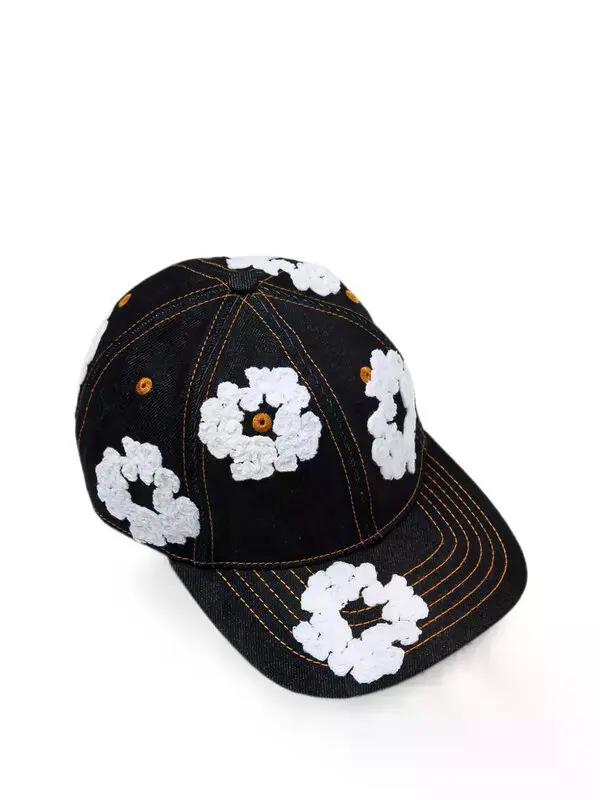 DENIM TEARS Cotton Wreath Denim Cap - Blue