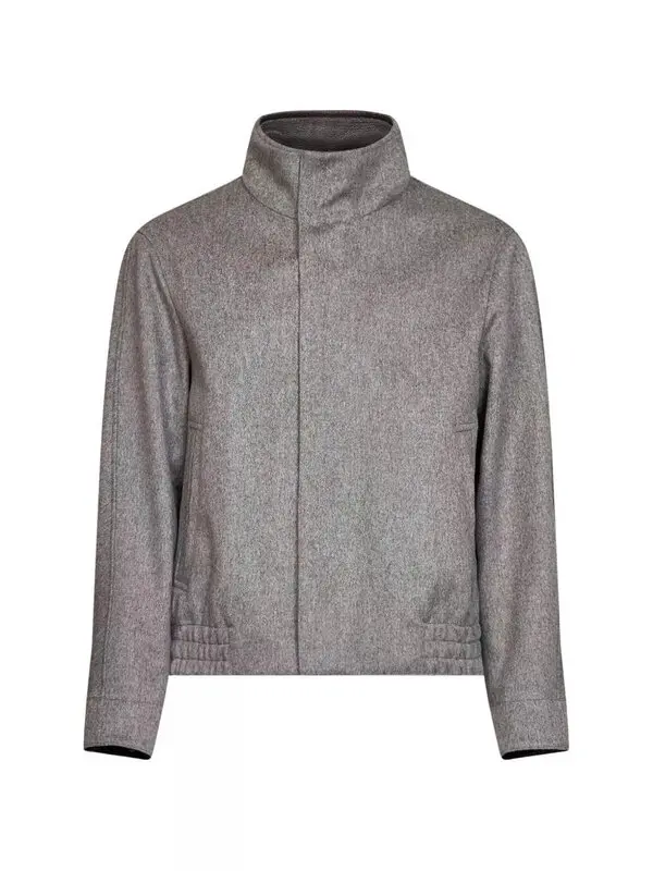 LARDINI High-neck Elasticated-hem Jacket
