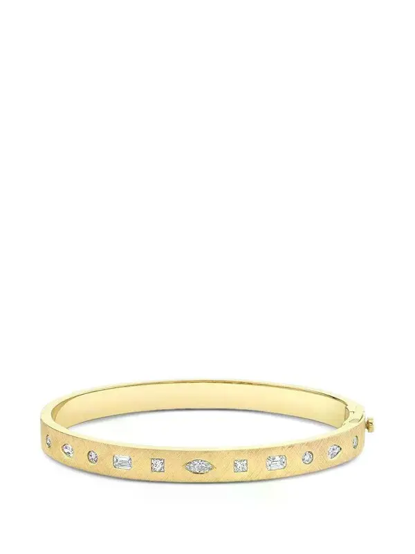 LOGAN HOLLOWELL Diana Diamond Bangle Bracelet In Yellow - Gold