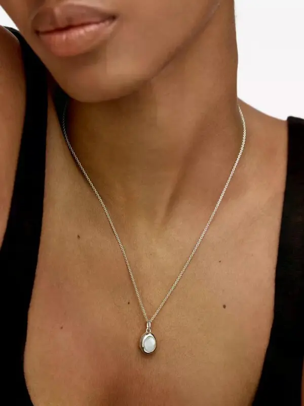 Monica Vinader April Birthstone Rock-crystal Locket Pendant