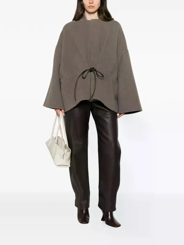 Rick Owens Sail Self-tie Flared Jacket