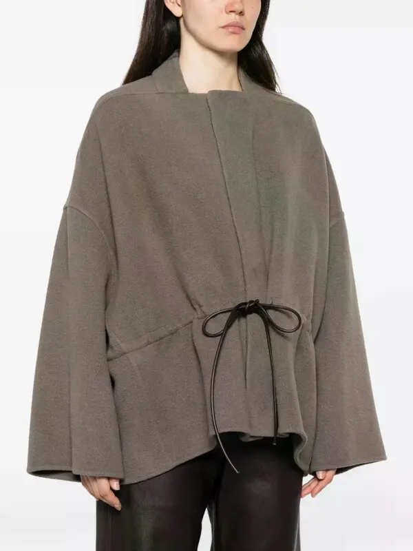 Rick Owens Sail Self-tie Flared Jacket