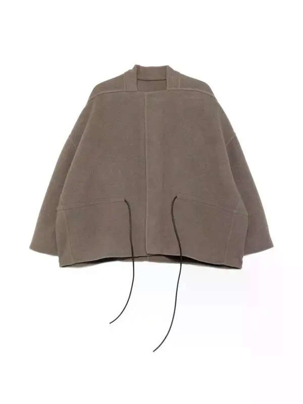 Rick Owens Sail Self-tie Flared Jacket - Grey