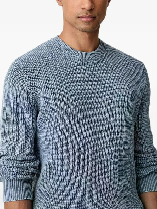 Guess Ribbed-knit Logo-patch Sweater
