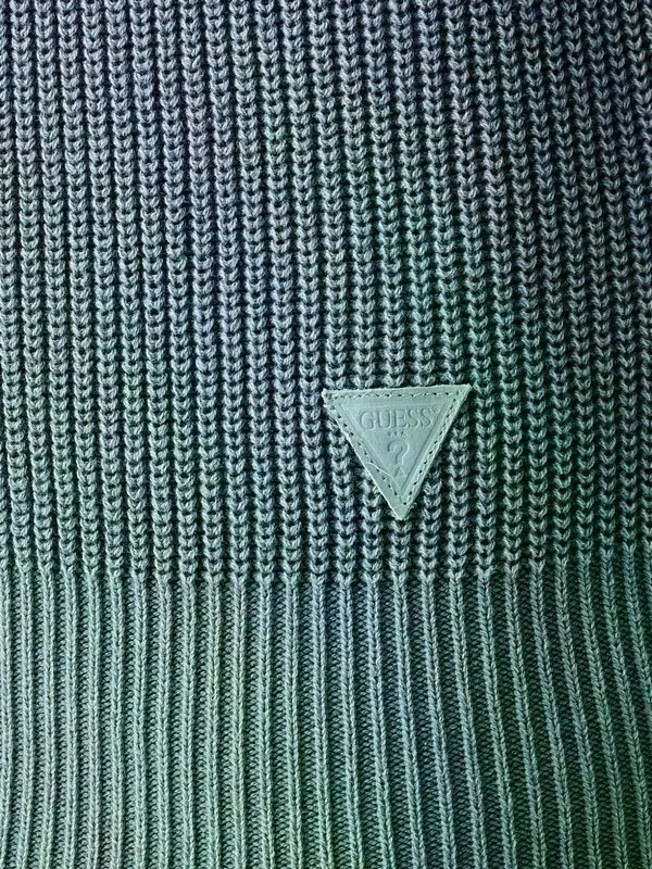 Guess Ribbed-knit Logo-patch Sweater
