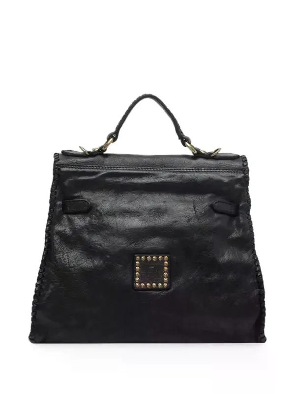 CAMPOMAGGI Ginevra Large Whipstitch-trim Calf Leather Shoulder Bag