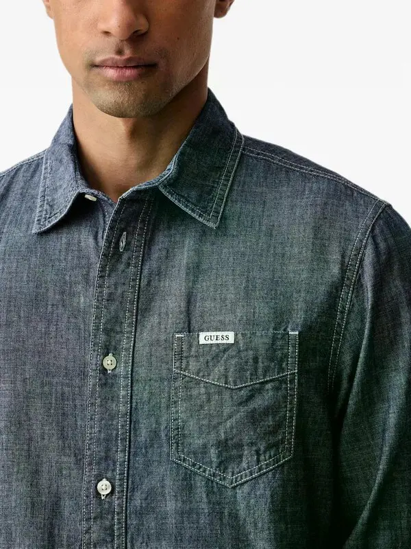 Guess Button-down Chest-pocket Shirt