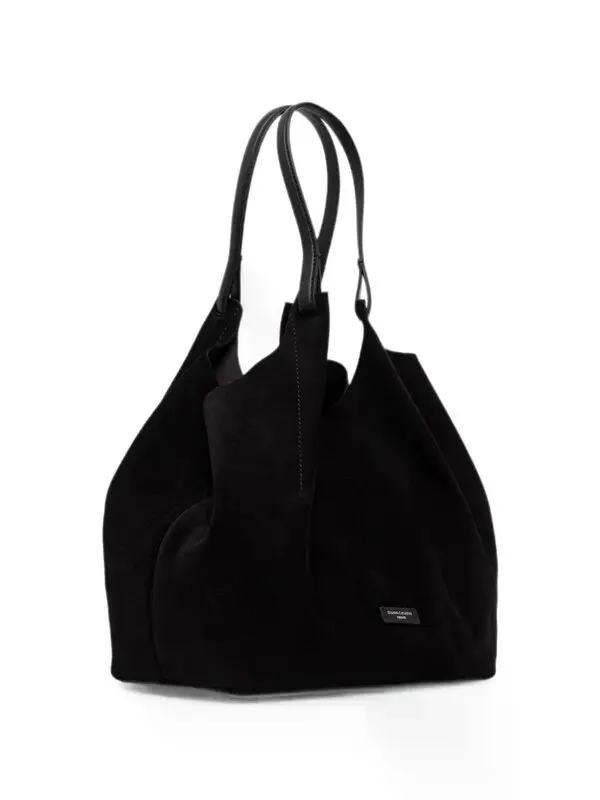 GIANNI CHIARINI Large Dua Suede-finish Logo-patch Tote Bag