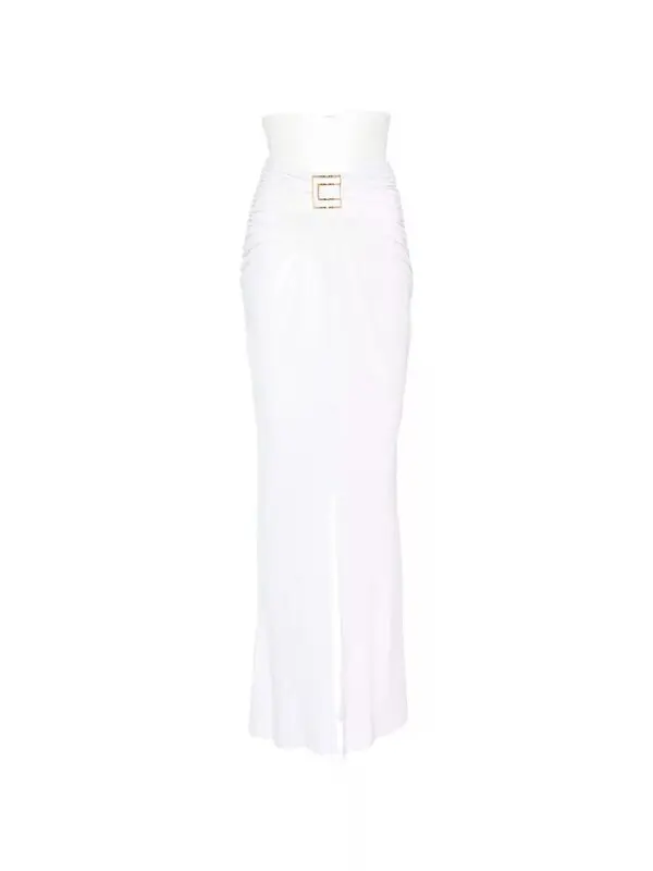 Elisabetta Franchi Logo-plaque Ruched Maxi Skirt