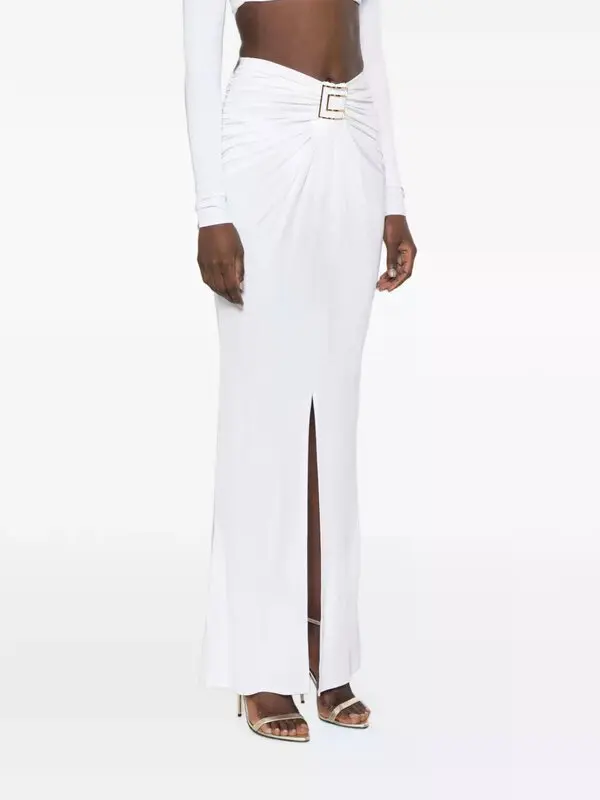 Elisabetta Franchi Logo-plaque Ruched Maxi Skirt