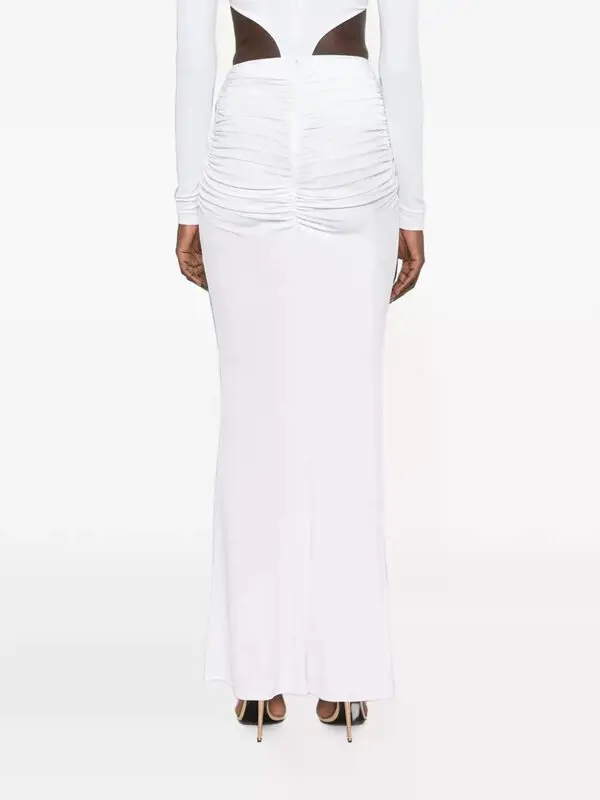 Elisabetta Franchi Logo-plaque Ruched Maxi Skirt