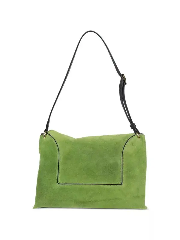 WANDLER Penelope Suede Logo-print Shoulder Bag