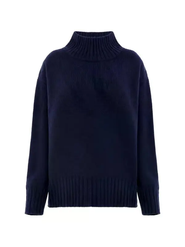 Malo High-neck Cashmere Knit - Blue