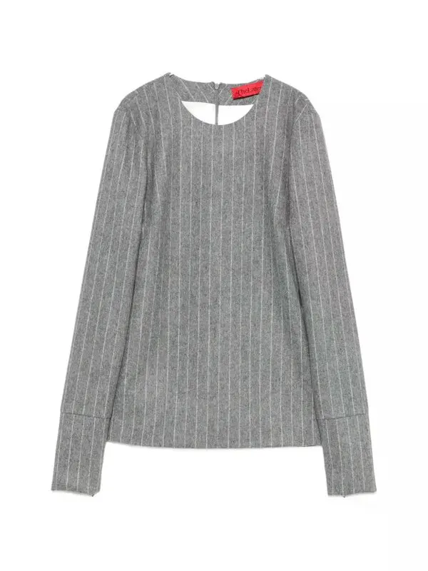 THELATEST Elisa Pinstripe-pattern Long-sleeve Top