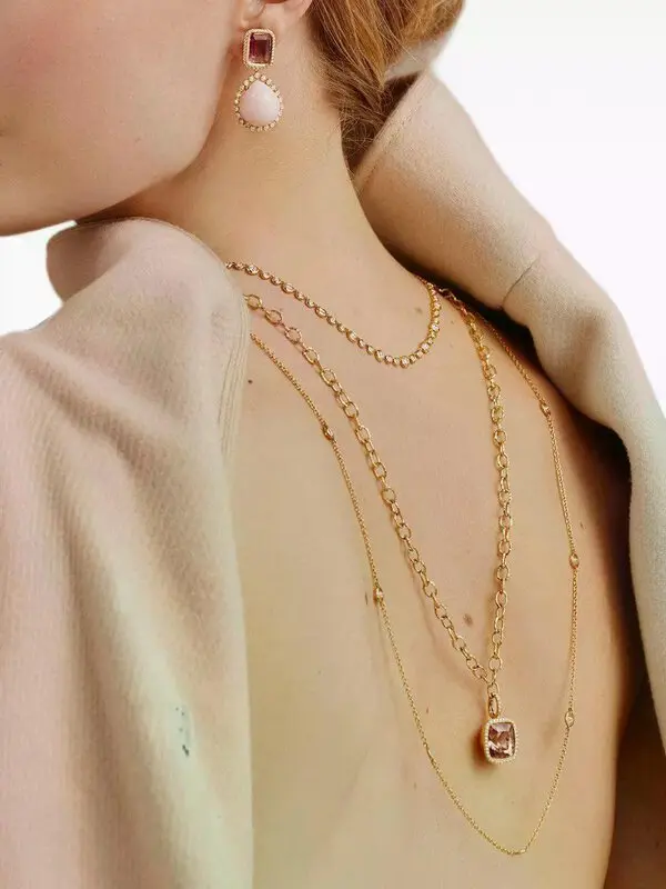 OCTAVIA ELIZABETH Tourmaline And Diamond Pendant - Gold