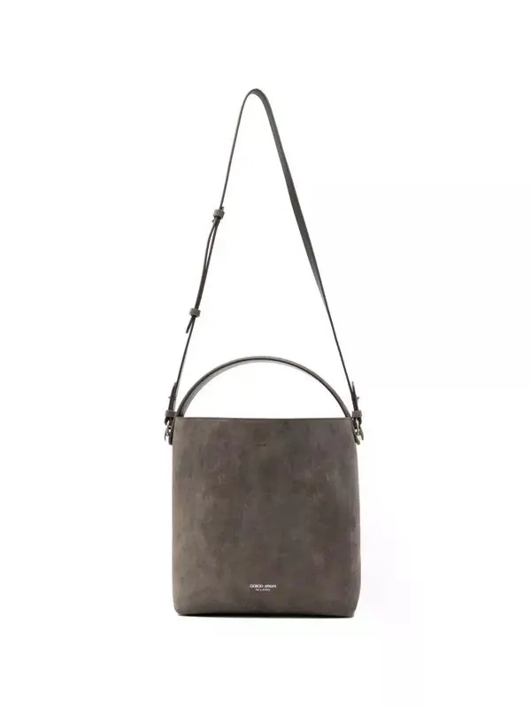 Giorgio Armani Logo-print Suede Tote Bag