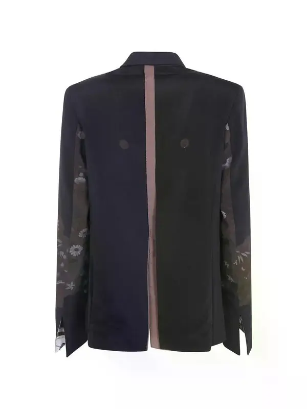 IBRIGU Floral Print Double-breasted Blazer