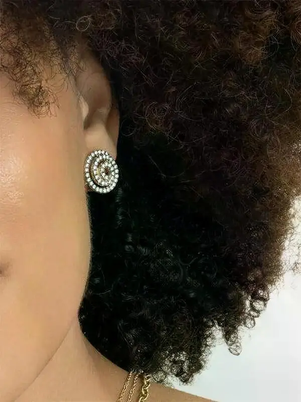 SYLVA & CIE Swirl Diamond Earrings