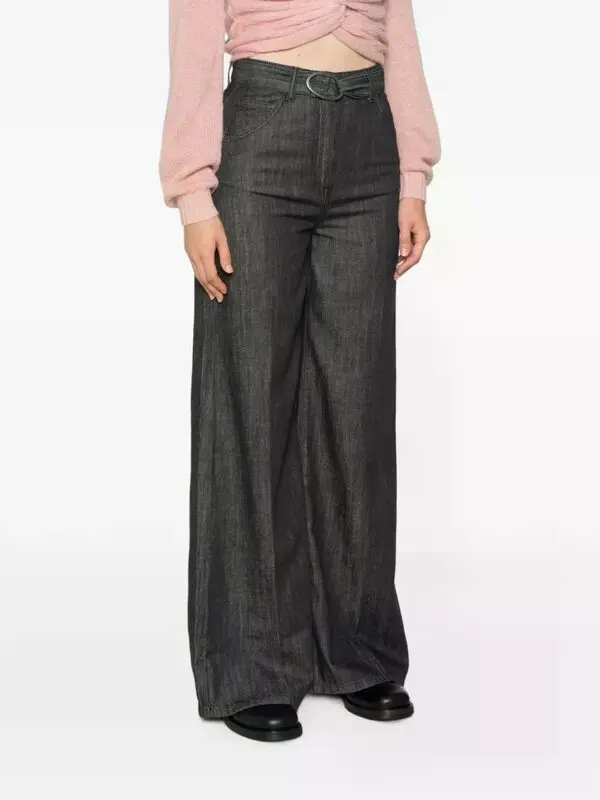 TWINSET Belted Wide-leg Jeans