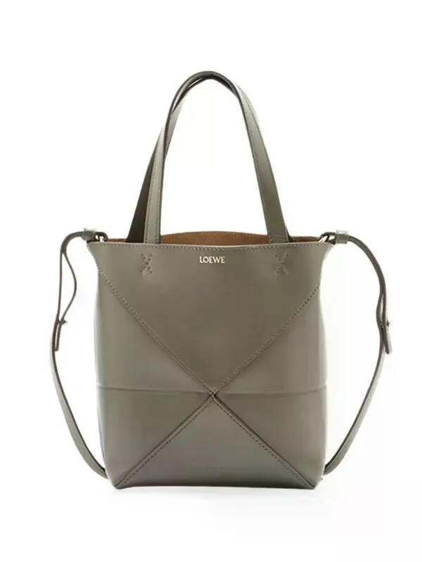 Loewe 2020-2026 Mini Calfskin Puzzle Fold Tote Satchel