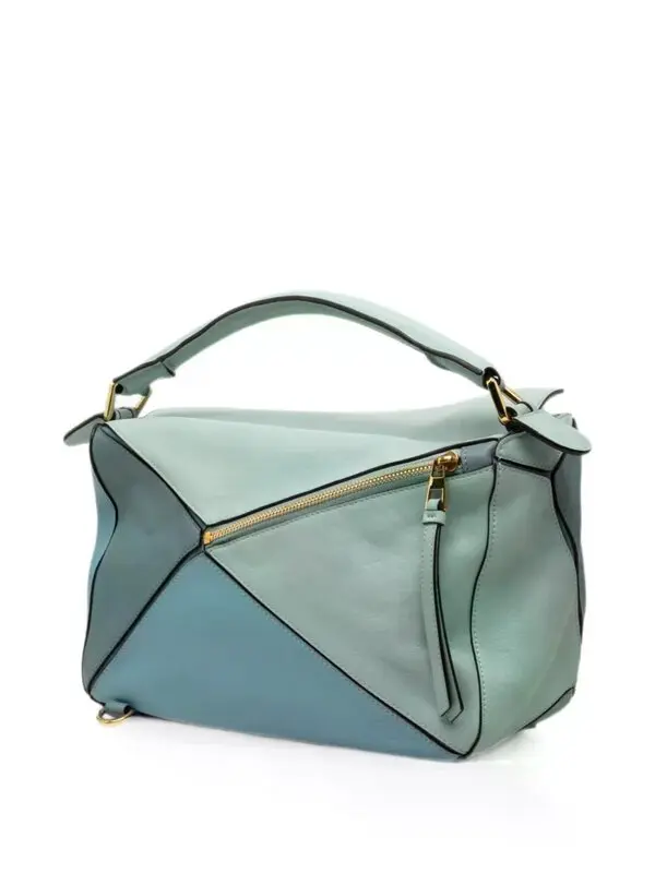 Loewe 2017 Medium Tricolor Calfskin Puzzle Satchel